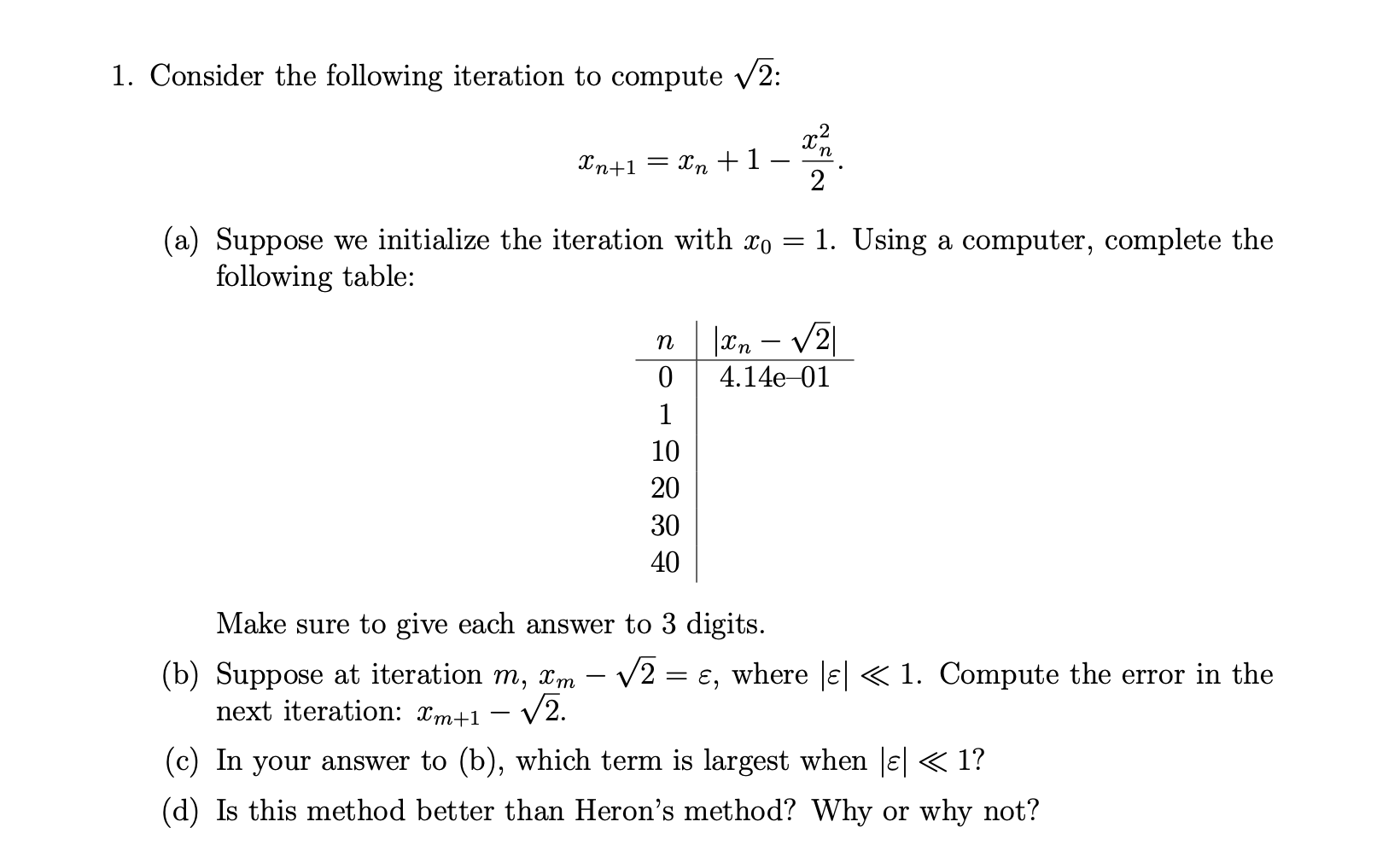 Consider the following iteration to ﻿compute 22 | Chegg.com
