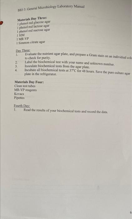 BIO 3: General Microbiology Laboratory Manual | Chegg.com