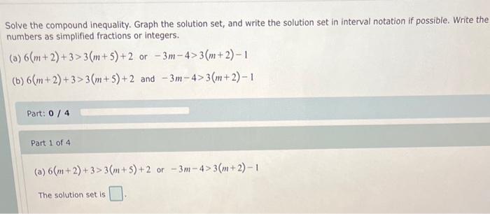 Solved Solve the compound inequality. Graph the solution | Chegg.com
