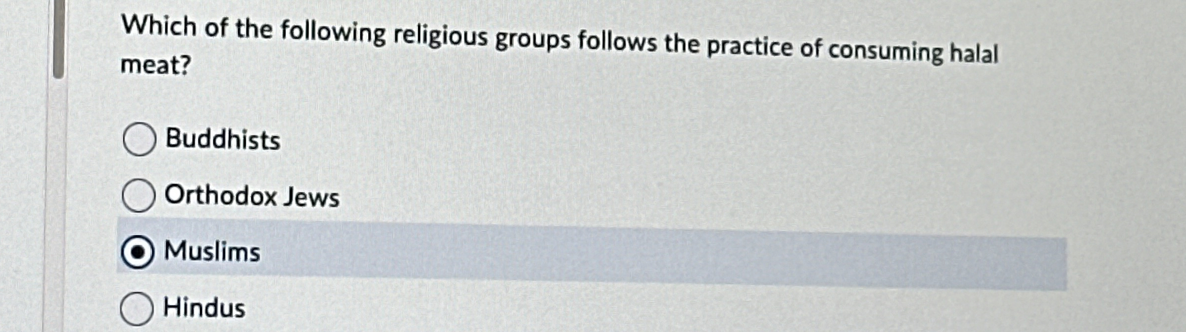 Solved Which of the following religious groups follows the | Chegg.com