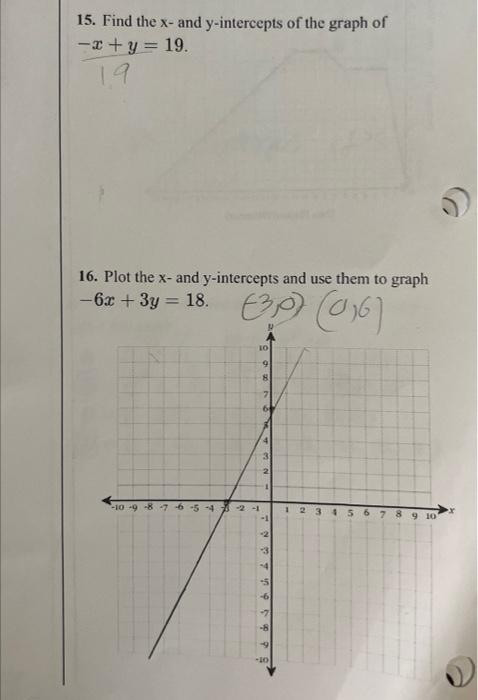 Solved 15. Find the x - and y-intercepts of the graph of | Chegg.com