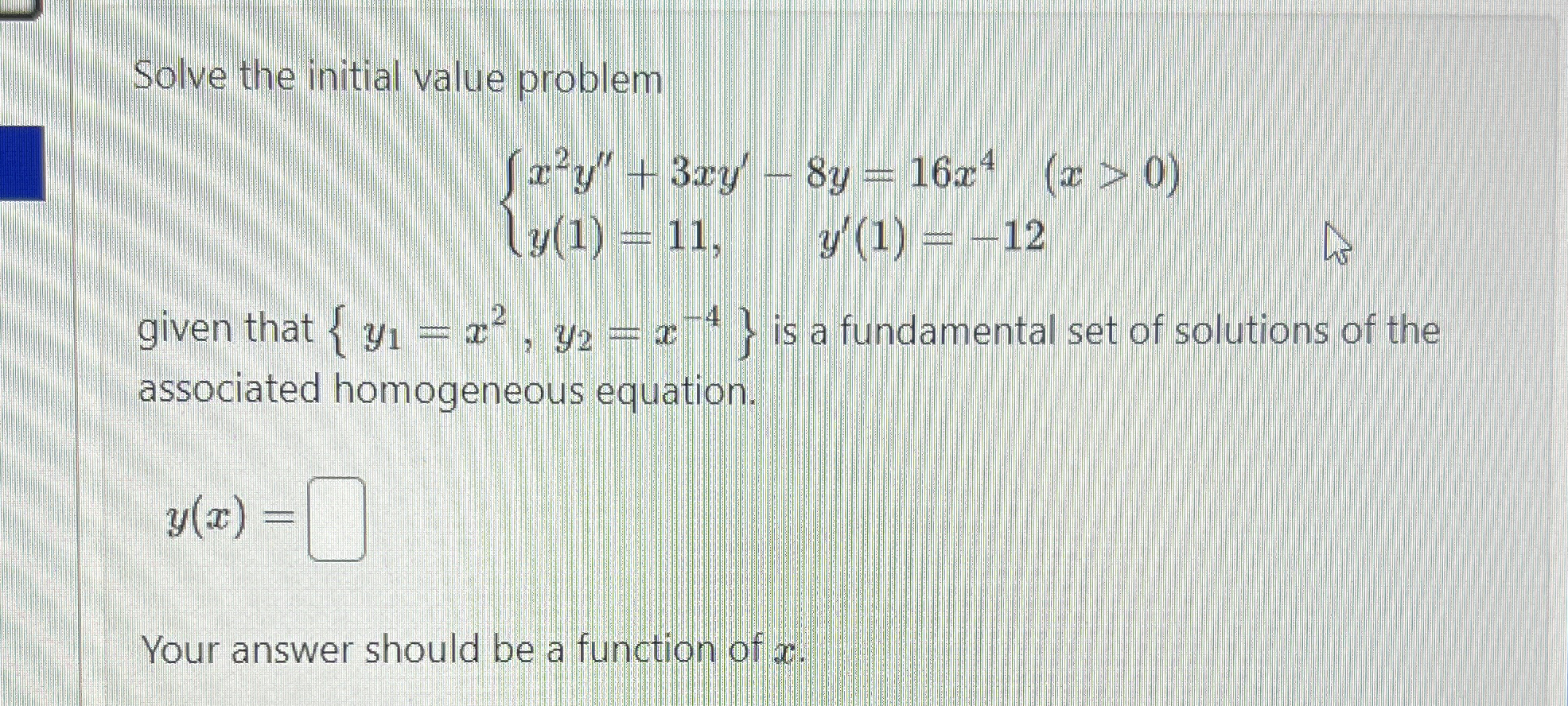 Solved Solve The Initial Value Problem0given That 6646