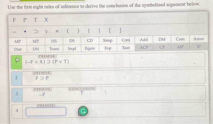 Solved Use the first eight rules of inference to derive the | Chegg.com