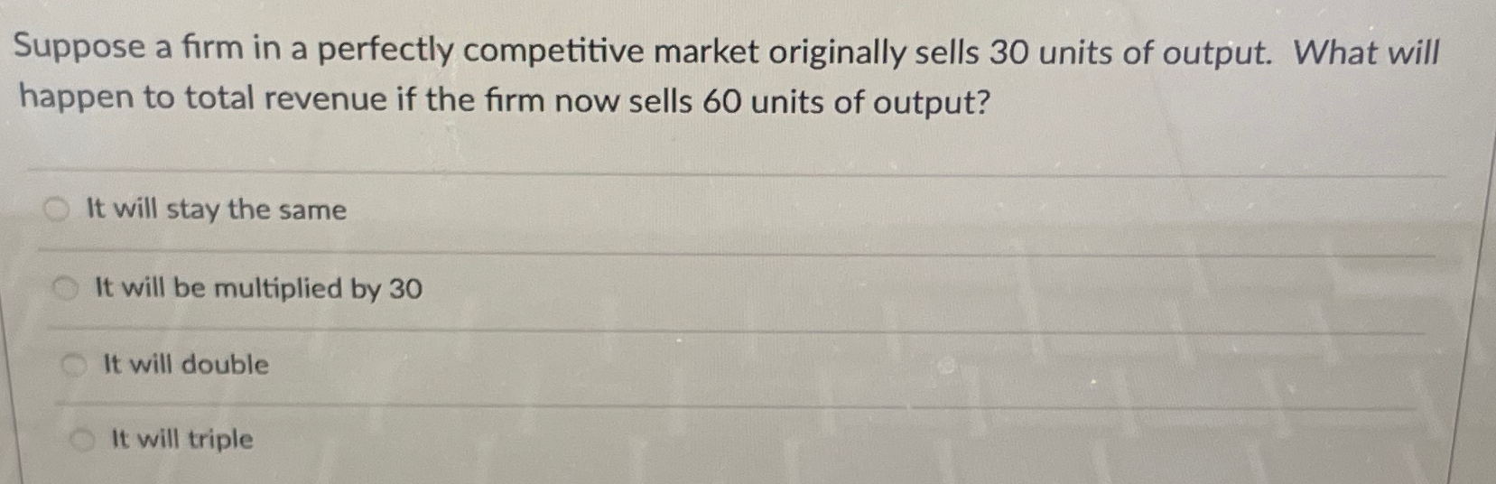 Solved Suppose a firm in a perfectly competitive market | Chegg.com