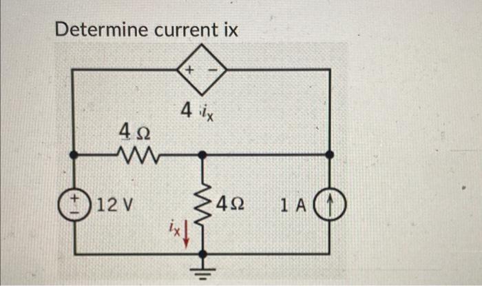 Solved Determine current ix | Chegg.com