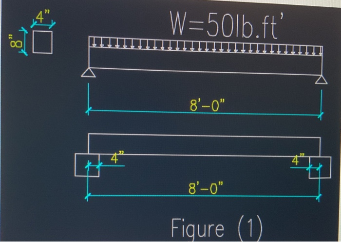 Solved Question (2) Simple span beam with cross section | Chegg.com
