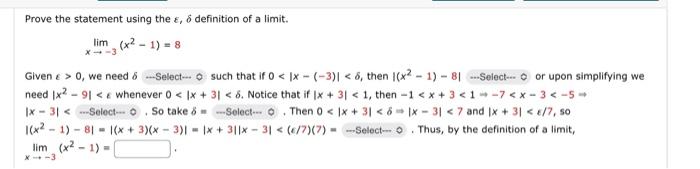 Solved Prove the statement using the , 8 definition of a | Chegg.com