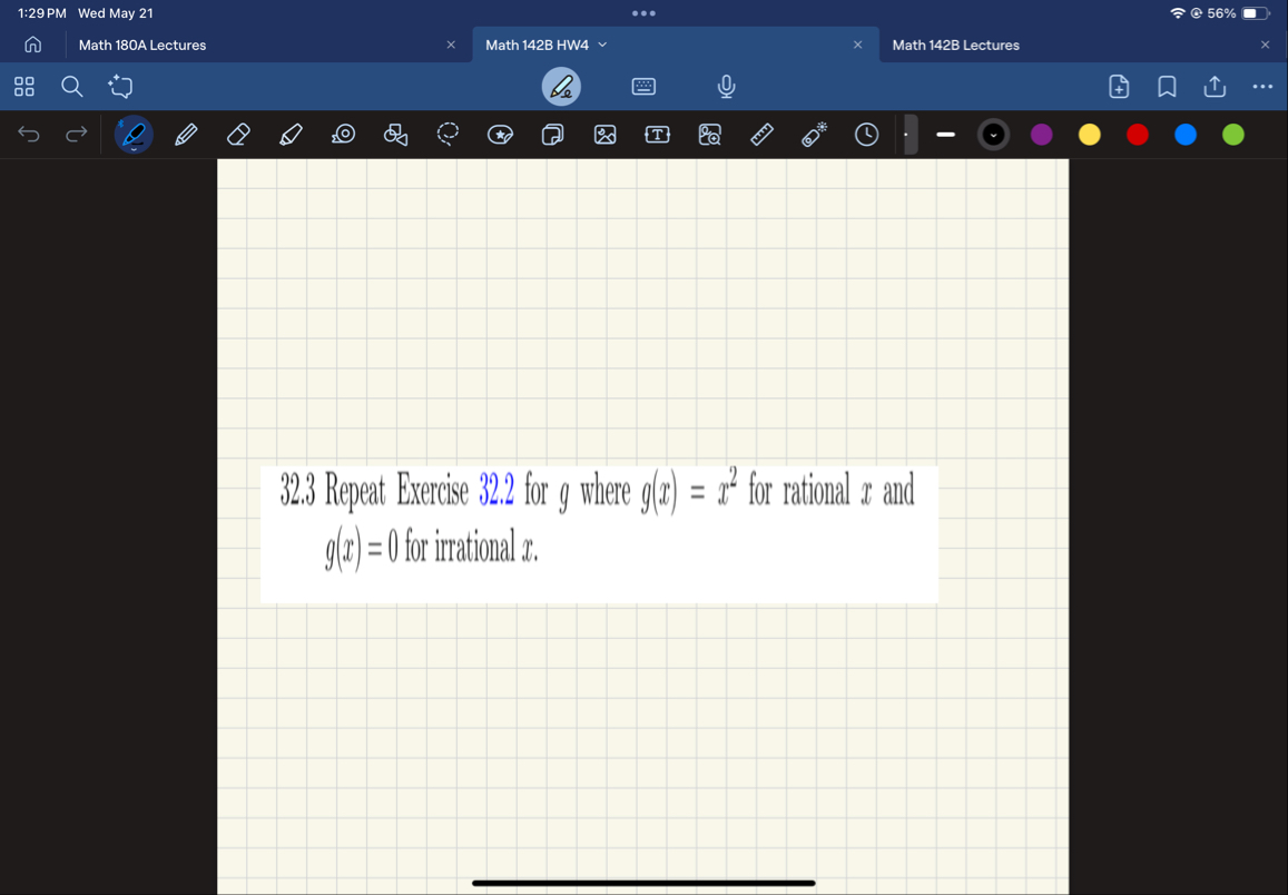 Solved 32:3 ﻿Repeat Exercise 32.2 ﻿for g ﻿where g(x)=x2 ﻿for | Chegg.com