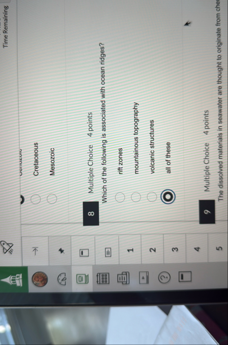 Solved Time RemainingCretaceousMesozoic(2)8Multiple Choice4 | Chegg.com