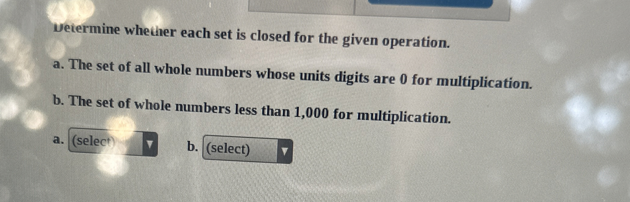 Solved Vetermine whether each set is closed for the given | Chegg.com