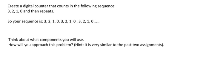 Solved Create a digital counter that counts in the following | Chegg.com