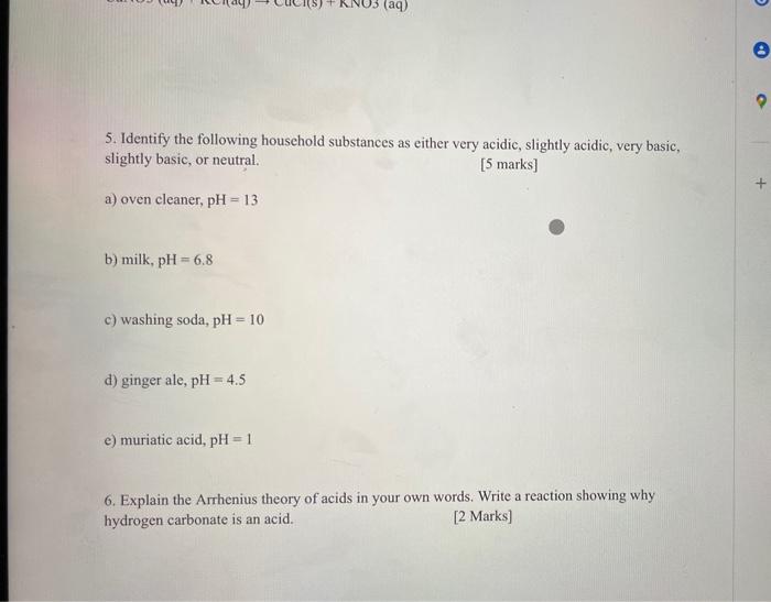 Solved SCH3U: Unit 4: Solutions, Solubility, and Acid-Base | Chegg.com
