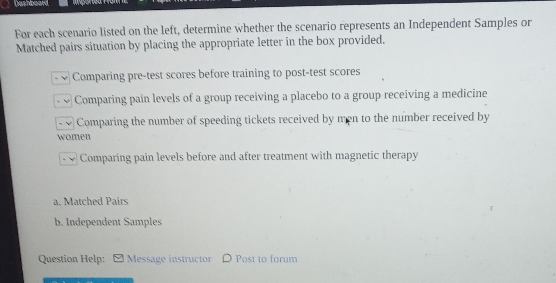 Solved For each scenario listed on the left, determine | Chegg.com