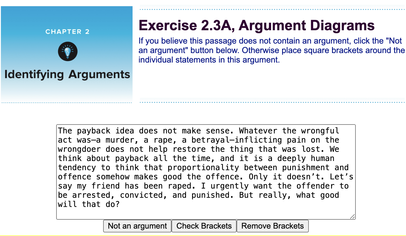 Solved Exercise 2.3A, ﻿Argument Diagramsplace square | Chegg.com