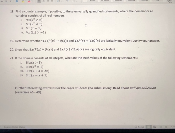 Solved Pane 18. Find a counterexample, if possible, to these | Chegg.com