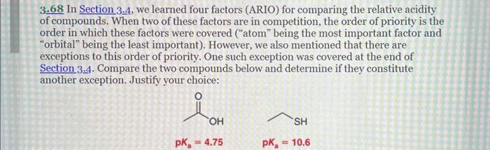 Solved 3.68 In Section 3.4, we learned four factors (ARIO) | Chegg.com