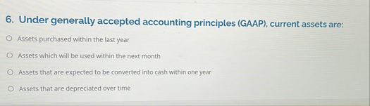 Solved Under generally accepted accounting principles | Chegg.com