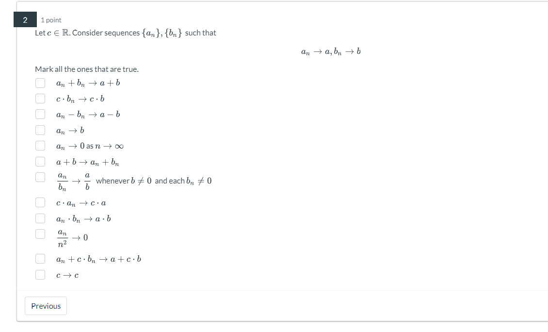 Solved 21 ﻿pointLet cinR. Consider sequences {an},{bn} ﻿such | Chegg.com