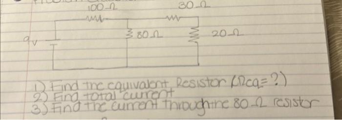 Solved 1) Find the equivalent Resistor (Req=?) 2) Fing total | Chegg.com