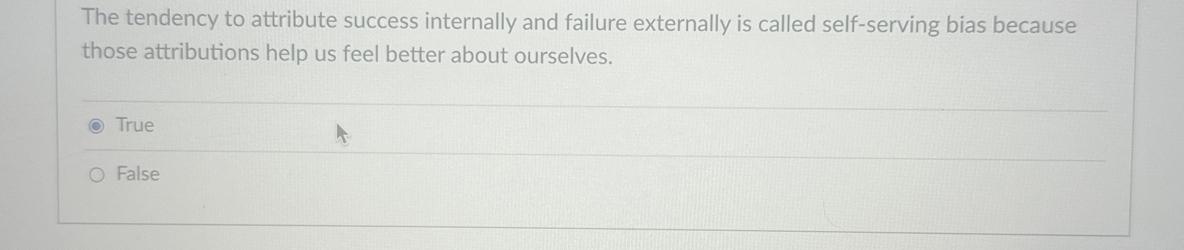 Solved The tendency to attribute success internally and | Chegg.com