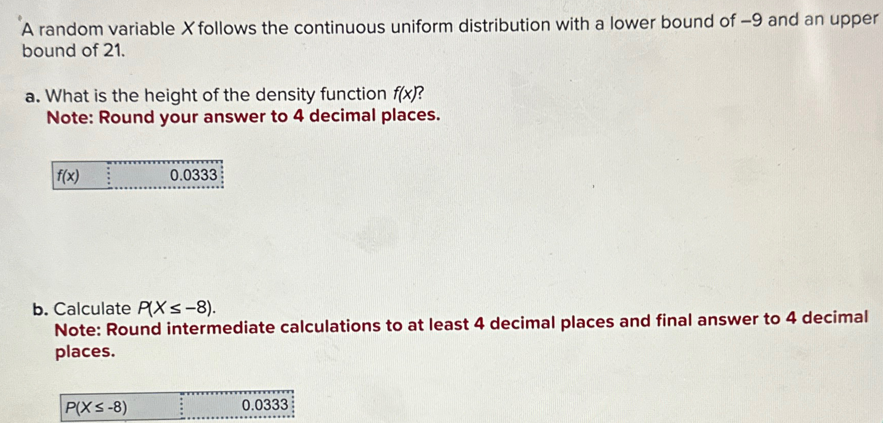 Solved A random variable x ﻿follows the continuous uniform | Chegg.com