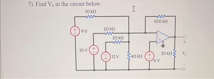 Solved 7) Find V0 in the circuit below. | Chegg.com