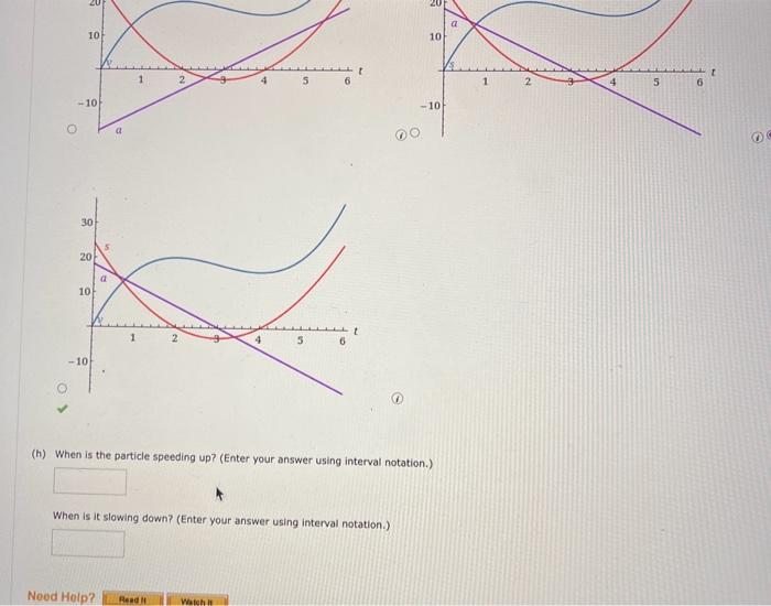 Solved A graphing calculator is recommended. A particle | Chegg.com