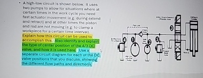 Solved A high-low circuit is shown below. It uses two pumps | Chegg.com