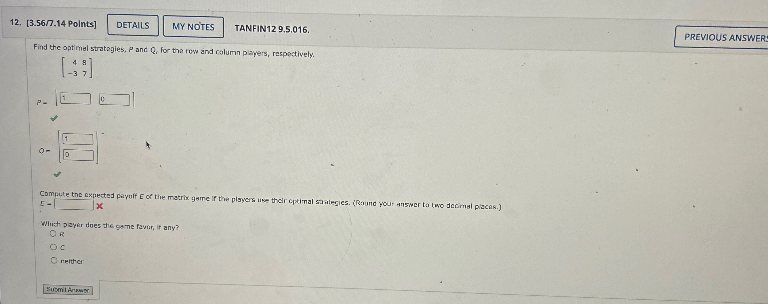 Solved [3.56/7.14 ﻿Points]TANFIN12 9.5.016.PREVIOUS | Chegg.com