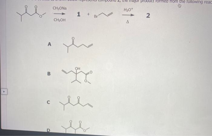 Solved JUULUU H30+ CH3ON 1 + Br CH3OH | Chegg.com