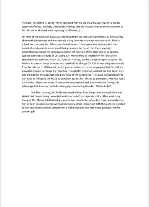 Solved CASE 1: VINDHYA STEEL LIMITED Vindhya Steel Limited | Chegg.com