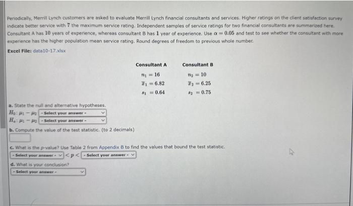 Solved Periodically, Merrill Lynch customers are asked to | Chegg.com
