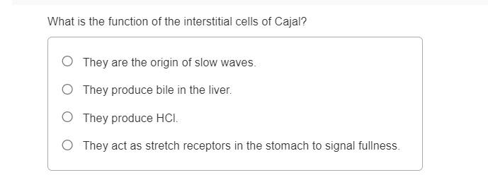 What is the function of the interstitial cells of | Chegg.com