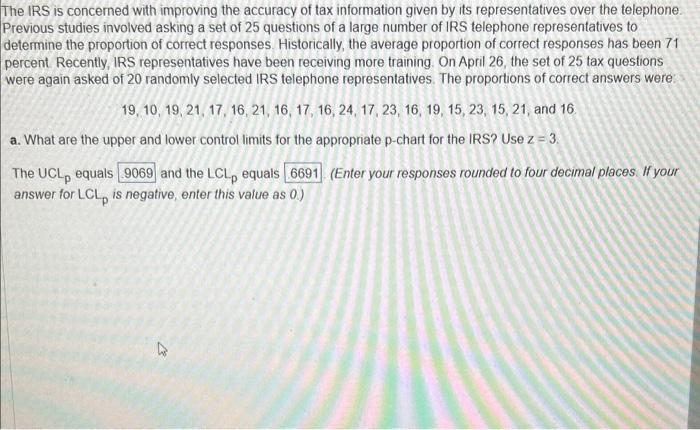 Solved The IRS is concerned with improving the accuracy of | Chegg.com