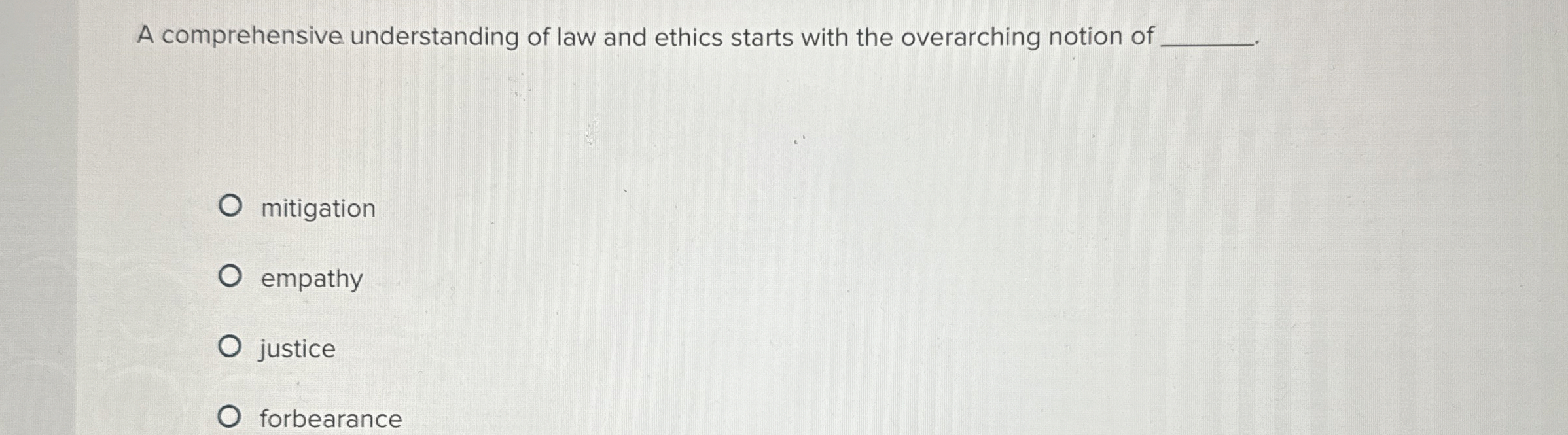 Solved A comprehensive understanding of law and ethics | Chegg.com