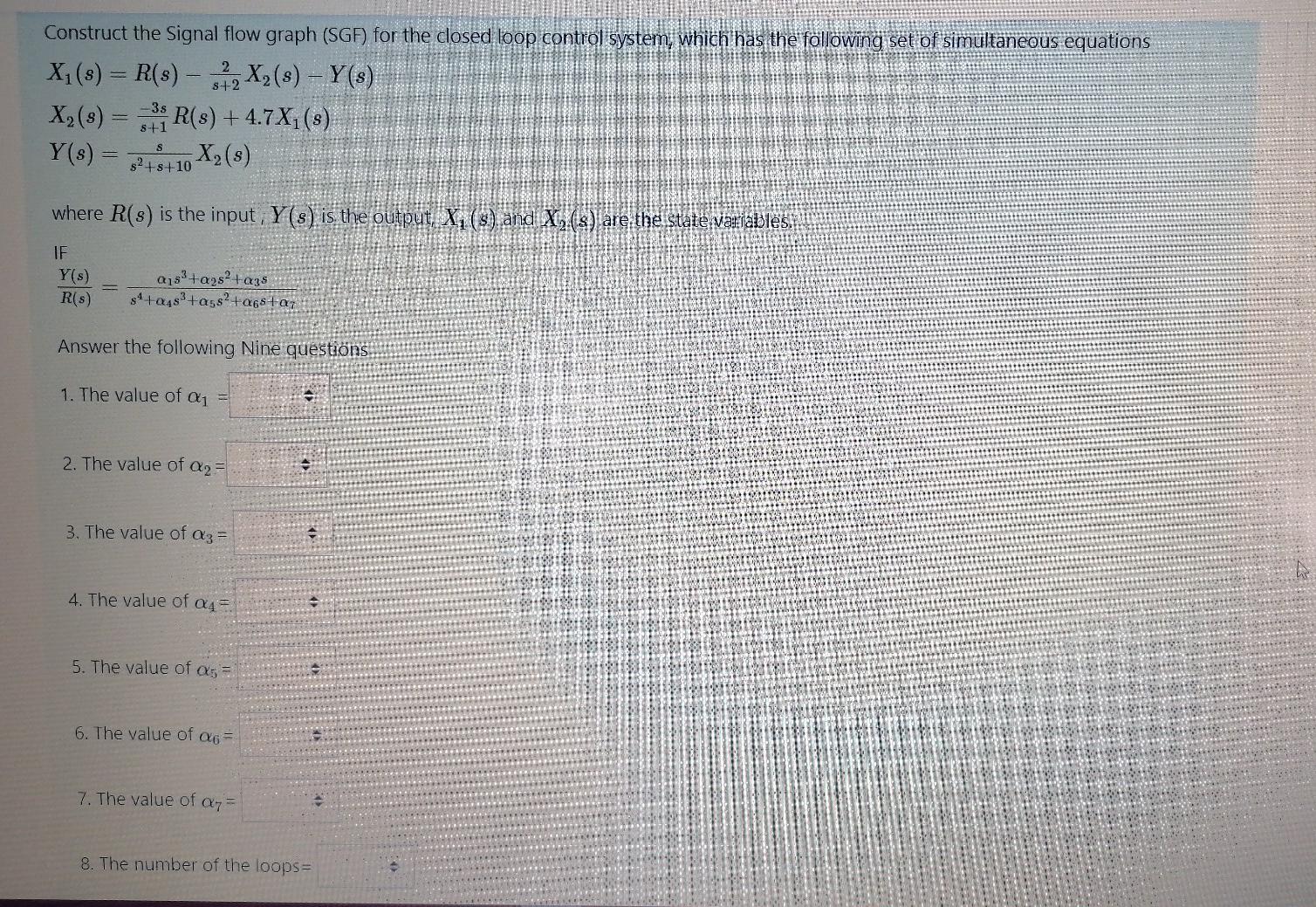 Solved Construct the Signal flow graph (SGF) for the closed | Chegg.com