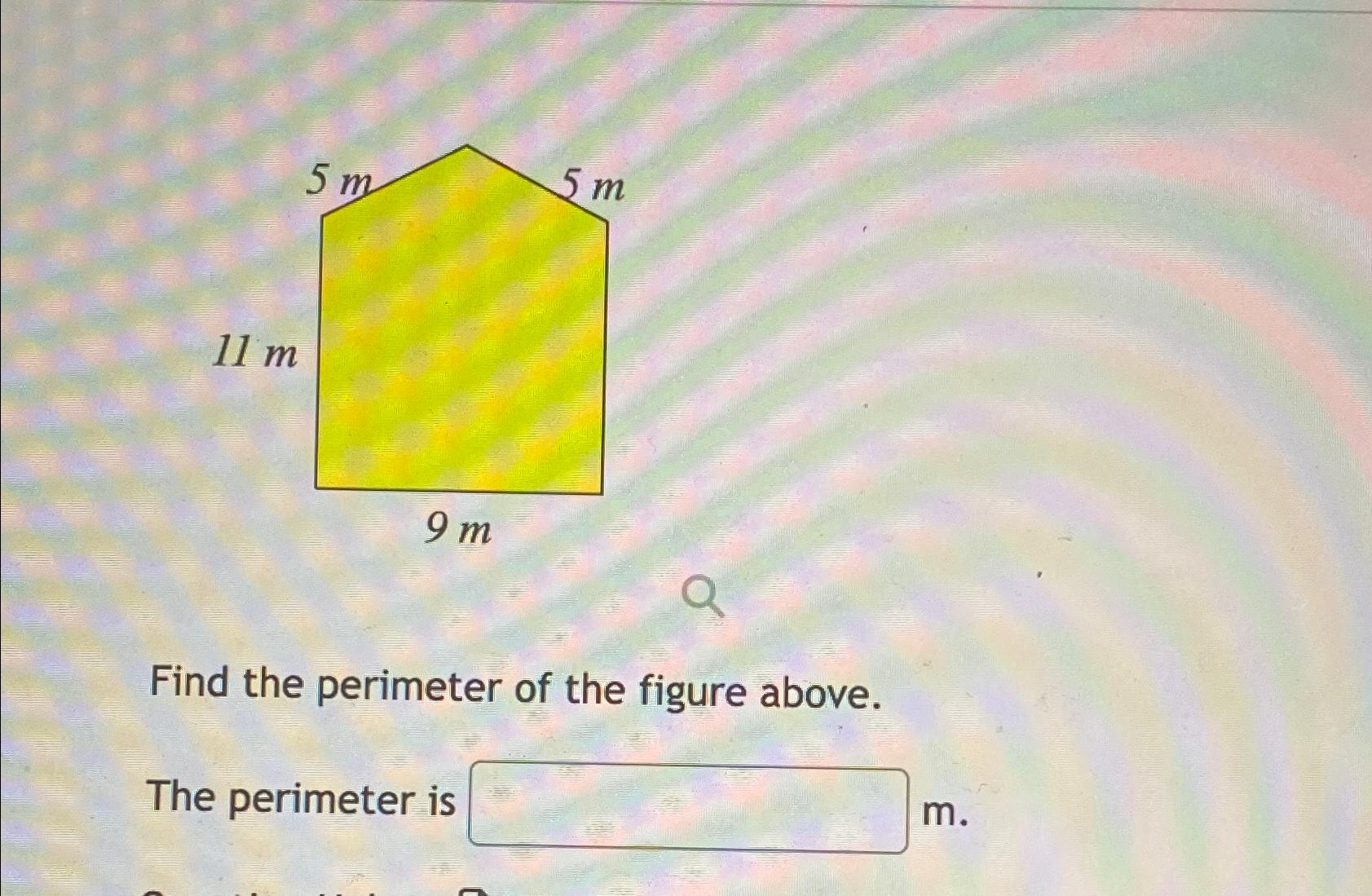 Solved Find the perimeter of the figure above.The perimeter | Chegg.com