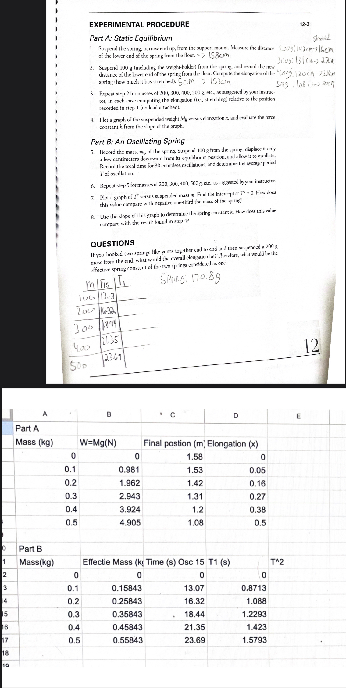 Solved I need helping graphing for part A and part B. ﻿I | Chegg.com