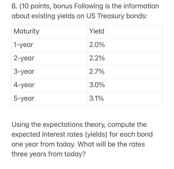 Solved 6. (10 points, bonus Following is the information | Chegg.com Solved 6. (10 points, bonus Following is the information | Chegg.com