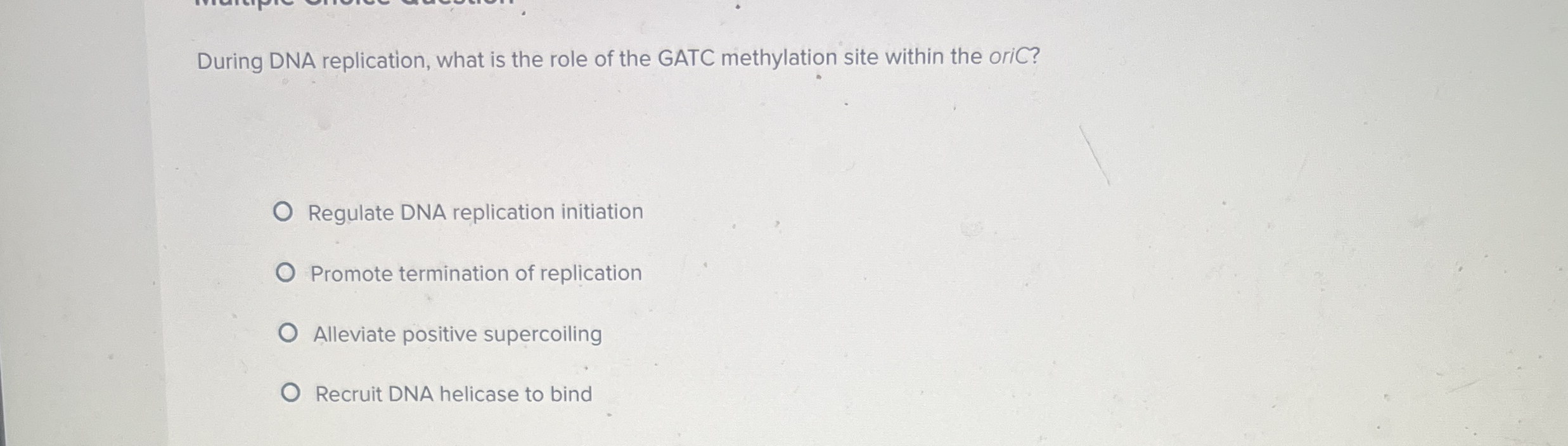 Solved During DNA replication, what is the role of the GATC | Chegg.com