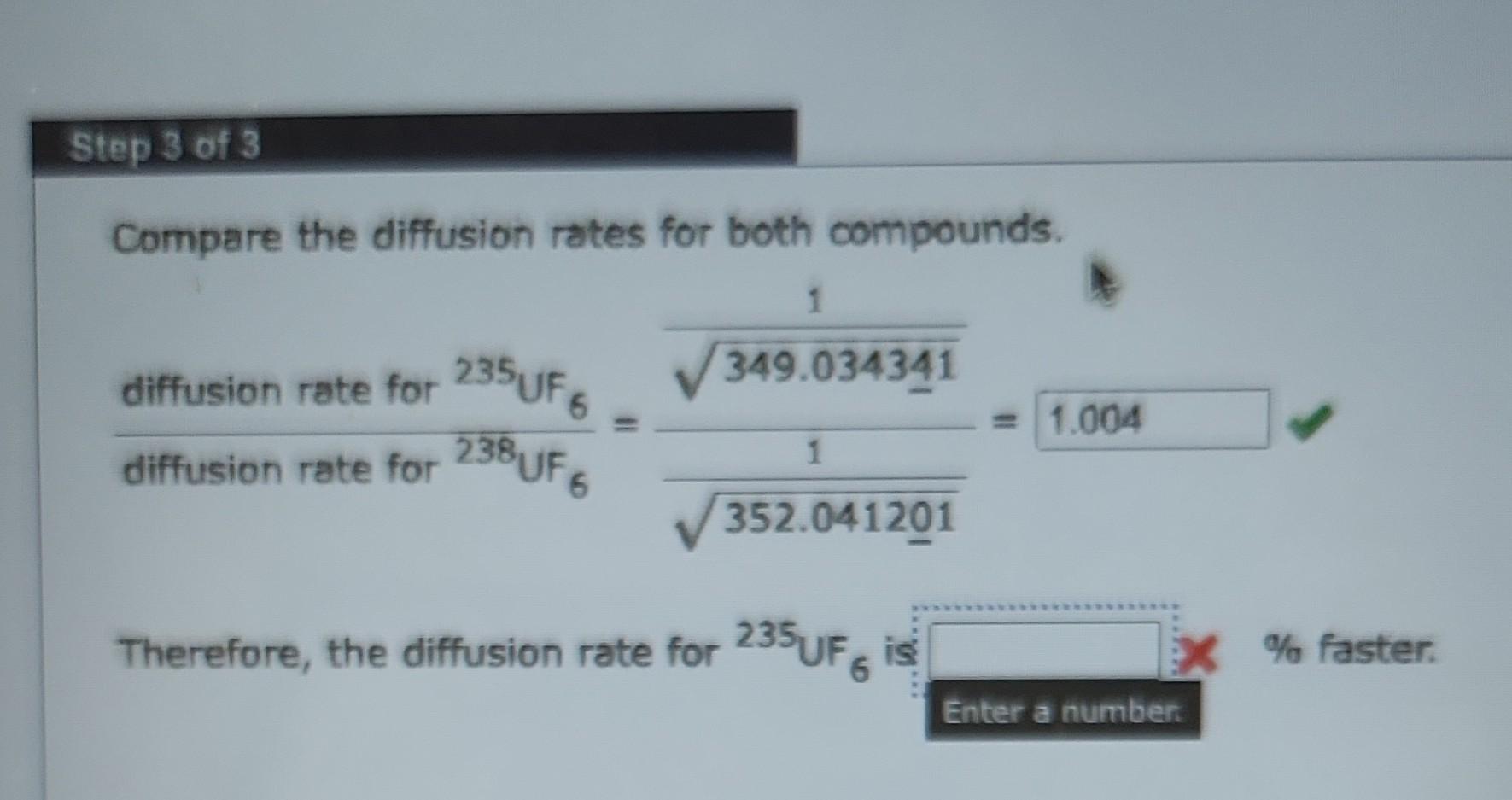 Solved Compare the diffusion rates for both compounds. | Chegg.com
