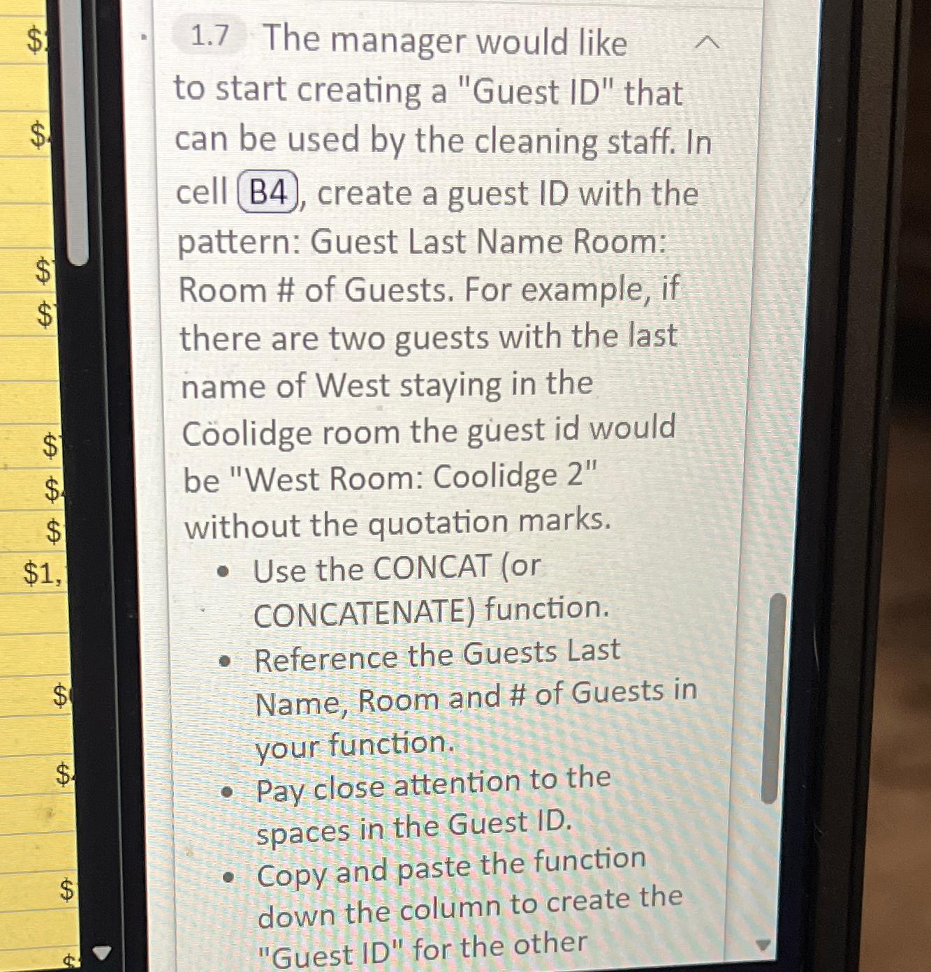 Solved $$$$$$$$1,$$$$1.7 ﻿The manager would like to start | Chegg.com
