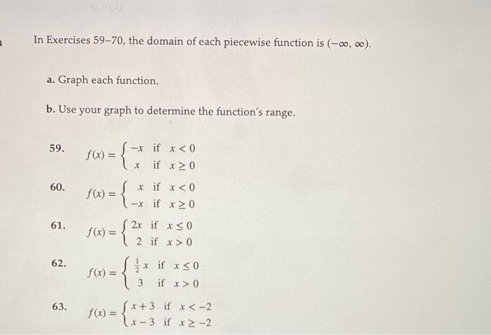 Solved In Exercises 53-58, evaluate each piecewise function | Chegg.com
