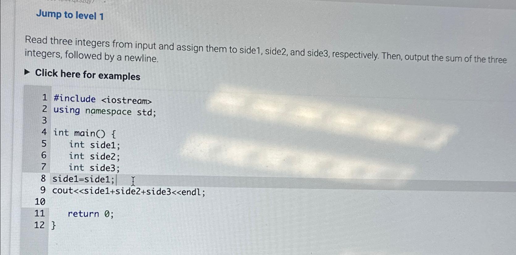 Solved Jump To Level 1Read Three Integers From Input And Chegg