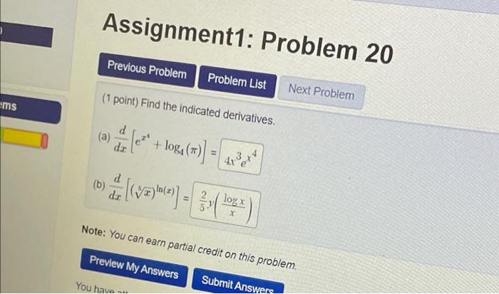 Solved Assignment1 Problem 20 Previous Problem Problem List