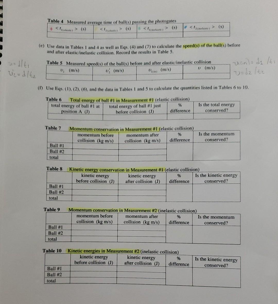 Solved Provided data for Exp 6 and instructions for data | Chegg.com