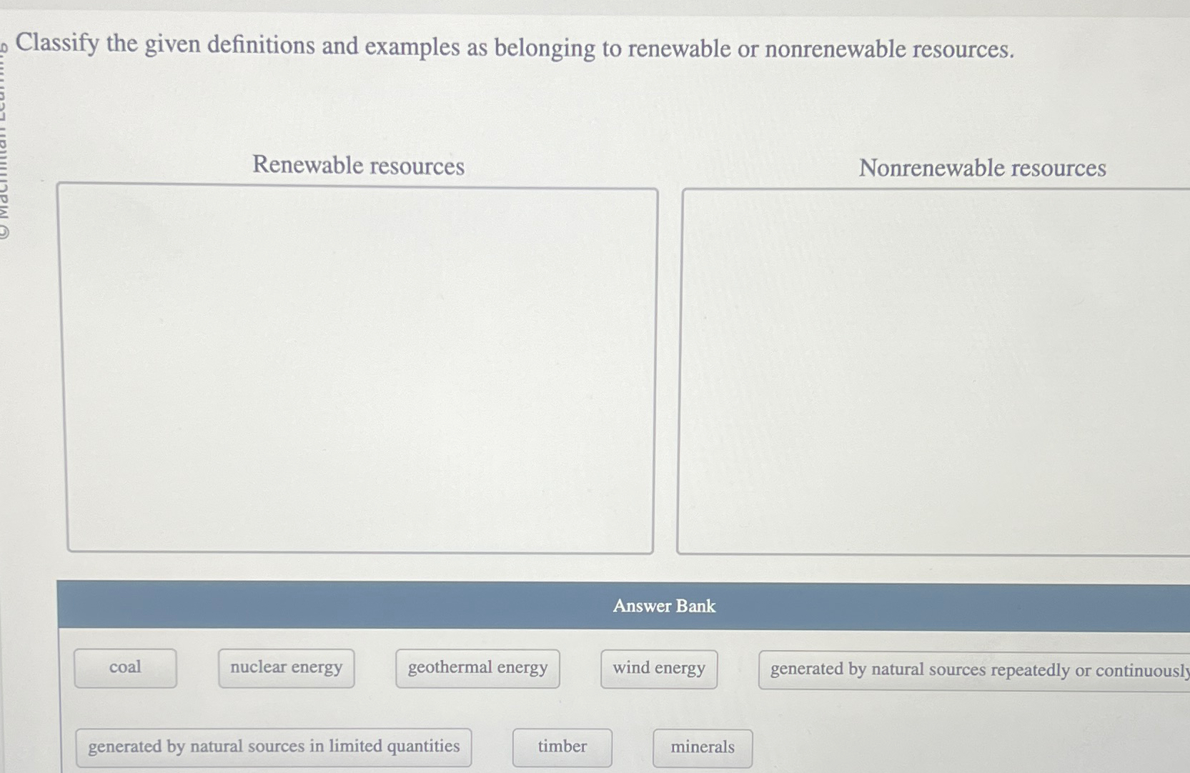 Solved Classify the given definitions and examples as | Chegg.com