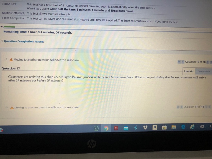 Solved Timed Test This test has a time limit of 2 hours. | Chegg.com