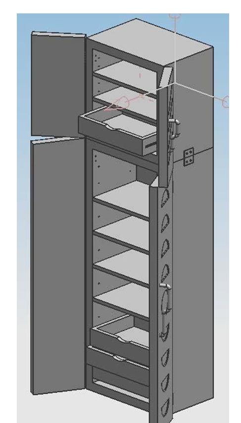 Solved Design a drawer design for small and large cabinet, | Chegg.com