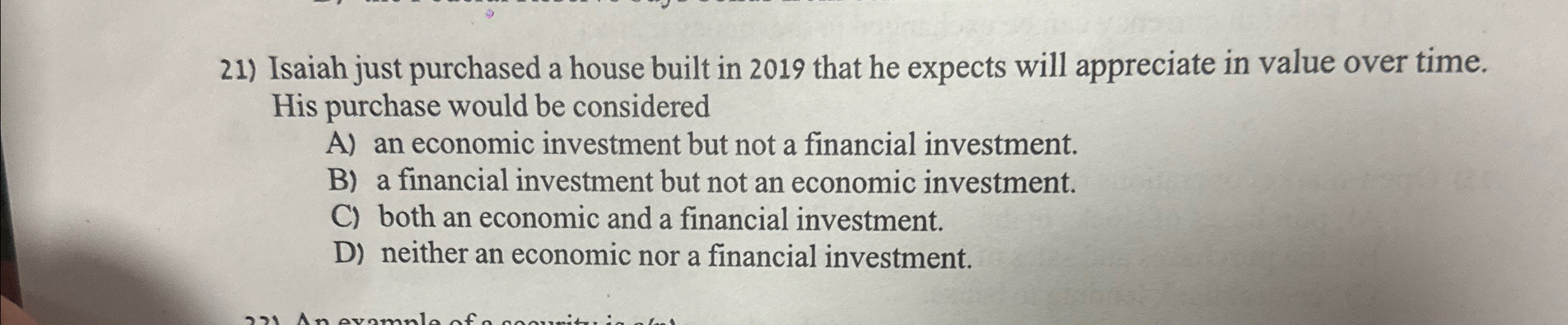 Solved Isaiah just purchased a house built in 2019 ﻿that he | Chegg.com